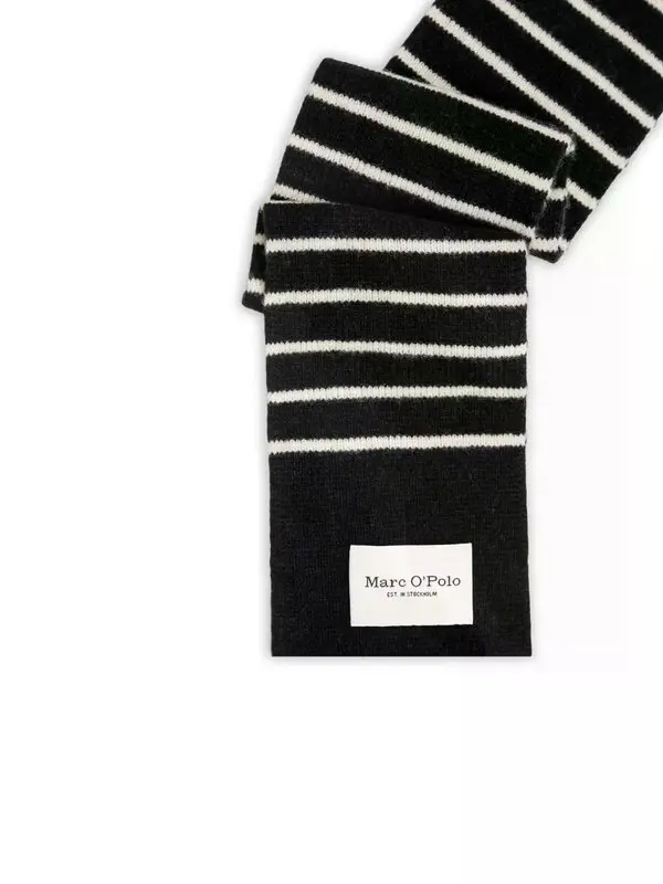 Marc O'polo Striped Wool Scarf