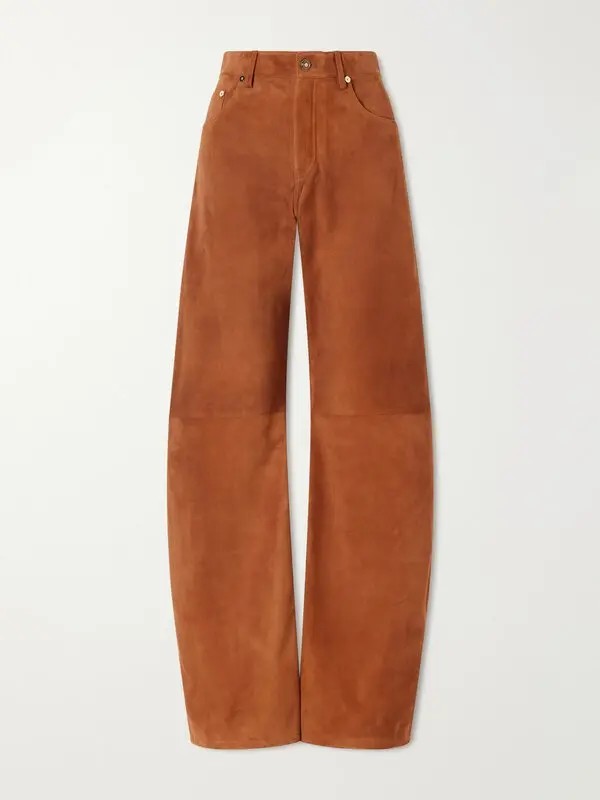 Gabriela Hearst Amoret Suede Wide-leg Pants - Brown