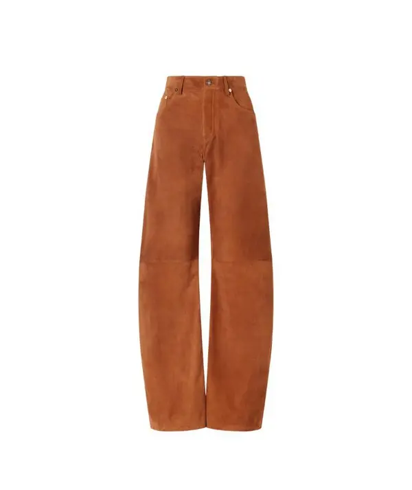 Gabriela Hearst Amoret Suede Wide-leg Pants - Brown