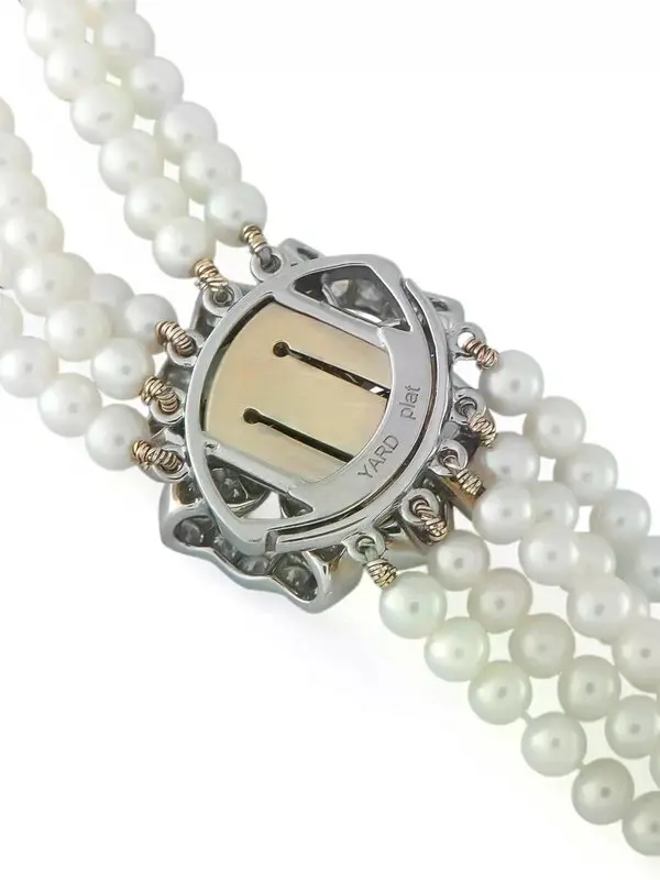 RAYMOND C. YARD Diamond And Pearl Five-strand Necklace - Silver