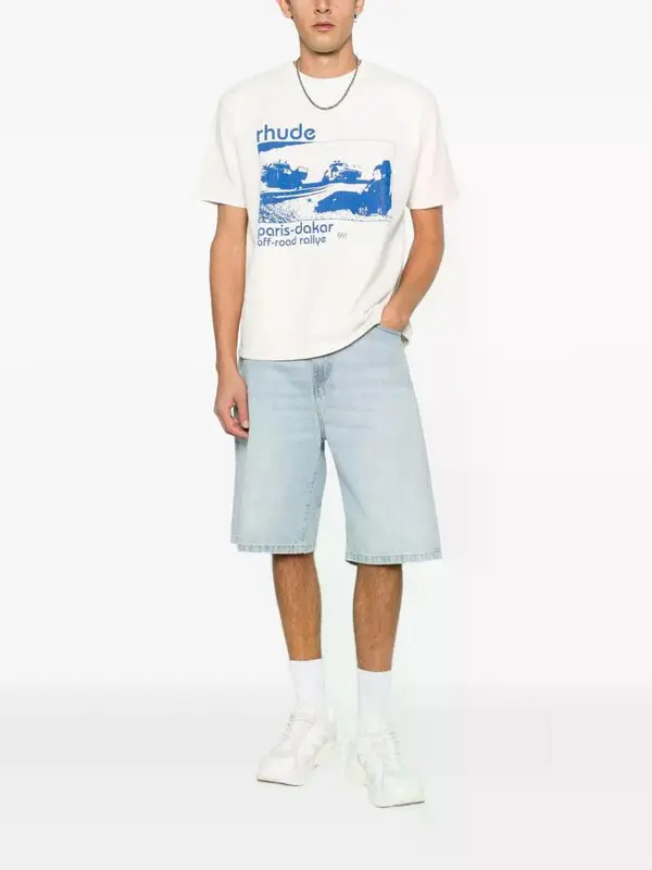 Rhude Trail Of Dust Logo-print T-shirt