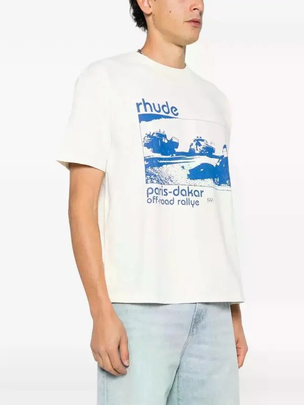 Rhude Trail Of Dust Logo-print T-shirt