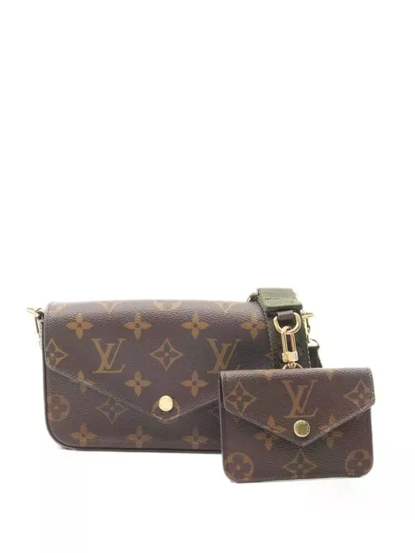 LOUIS VUITTON 2021 Felicie Strap & Go Bag Clutch Bag - Brown