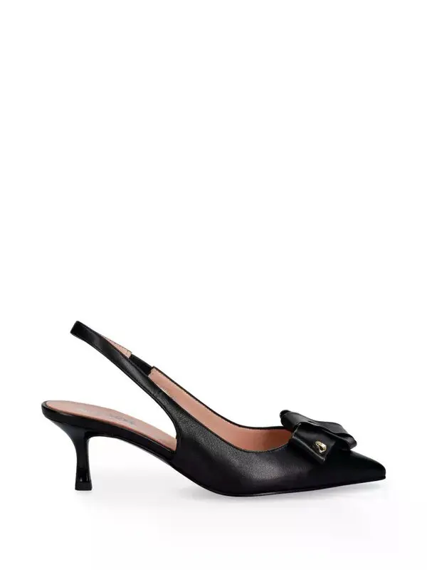 Moschino Bow-detail Slingback Kitten Heel Pumps