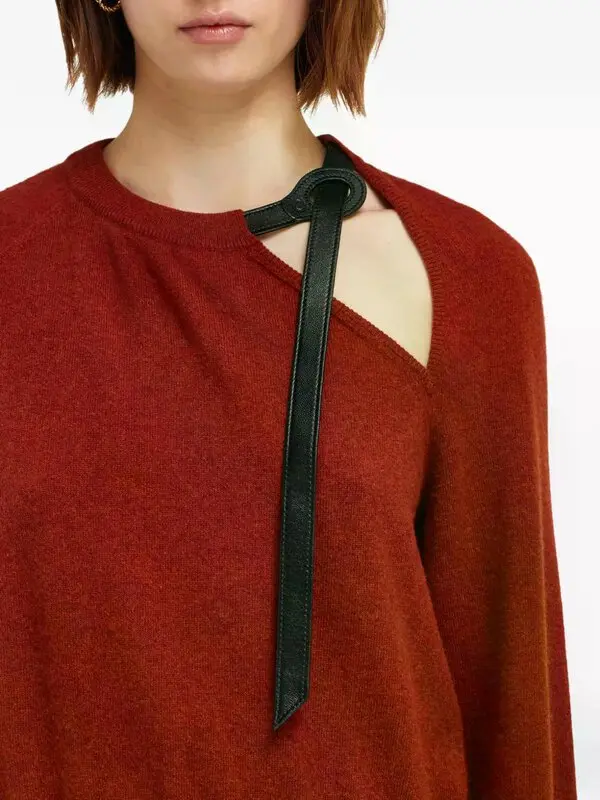 FERRAGAMO Crew Neck Sweater With Cut-out Detail