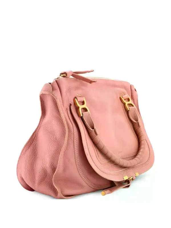 Chloé Marcie Leather Shoulder Bag - Pink