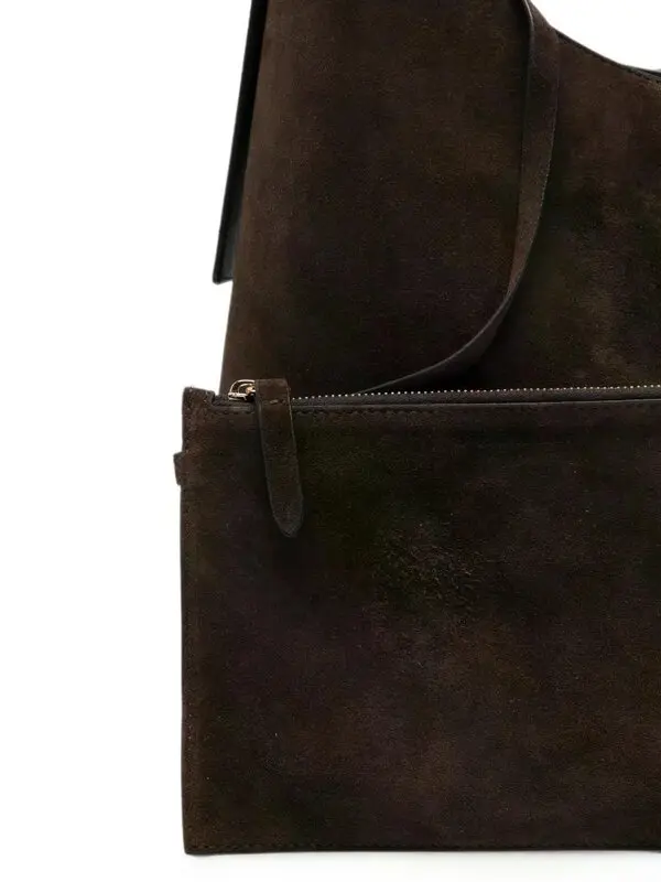 Strathberry Suede Shoulder Bag - Brown