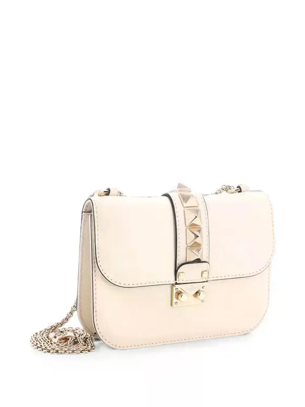 Valentino Garavani Glam Lock Leather Small Shoulder Bag