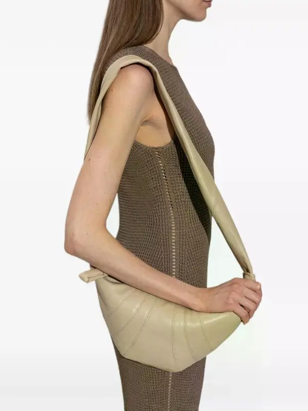LEMAIRE Small Croissant Knotted Leather Shoulder Bag