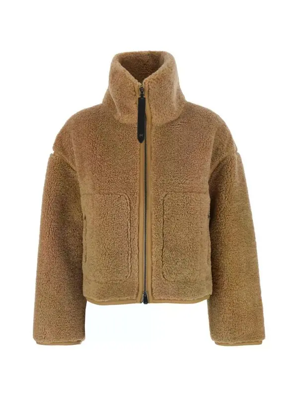 Pinko Faux-shearling Zip-up Jacket - Neutrals