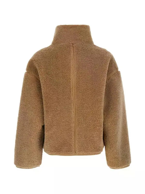 Pinko Faux-shearling Zip-up Jacket - Neutrals