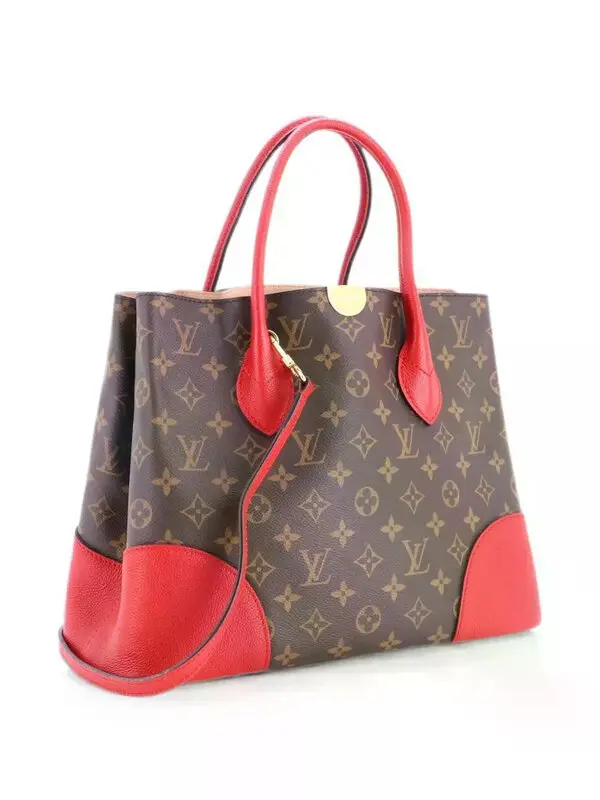 LOUIS VUITTON Monogram Canvas And Leather Flandrin Tote Bag - Red