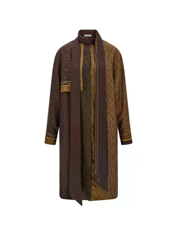 FERRAGAMO Silk Chemisier - Brown