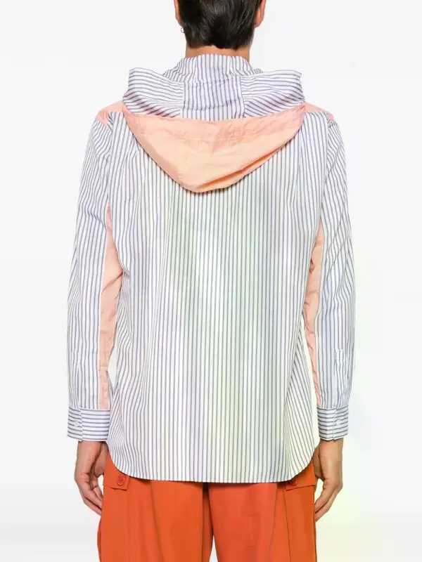 Comme Des Garçons Striped Double-hood Shirt