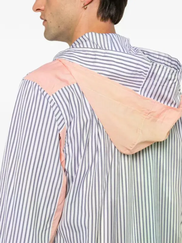 Comme Des Garçons Striped Double-hood Shirt