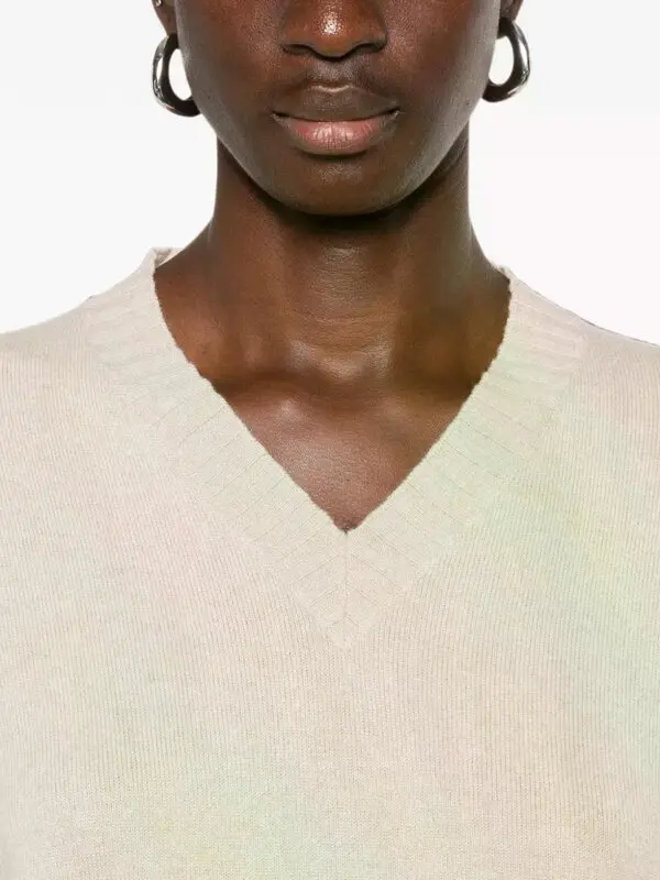 Fabiana Filippi V-neck Ribbed Trim Sweater