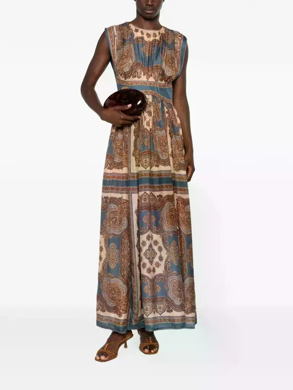 Zimmermann Paisley-pattern Sleeveless Maxi Dress - Neutrals