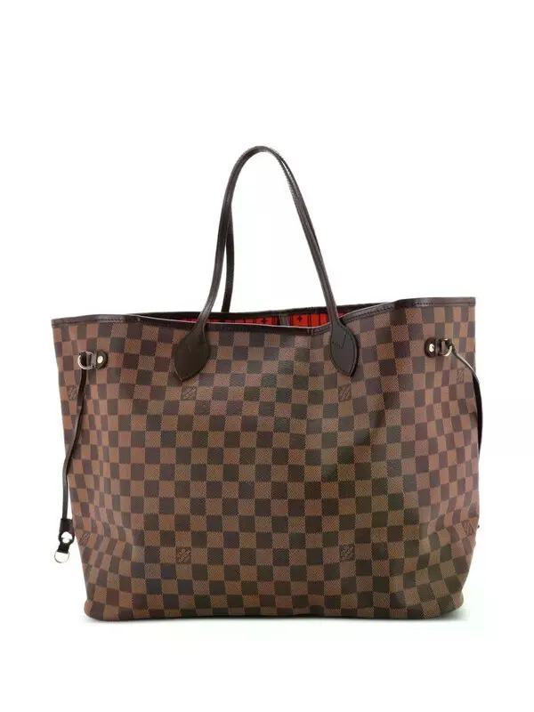 LOUIS VUITTON Damier Ebene Neverfull Gm Tote Bag - Brown