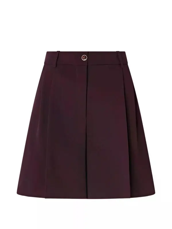 Pinko Pleated High-waisted Shorts - Red