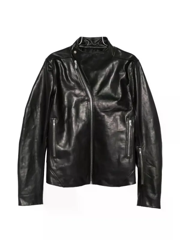 Rick Owens Release Asymmetric-zip Leather Jacket