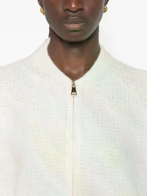 Fabiana Filippi Zip-up Waffle-knit Cardigan