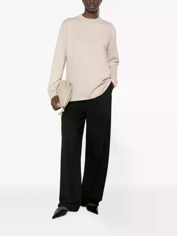 Fabiana Filippi Long Sleeve Crew Neck T-shirt