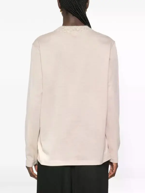Fabiana Filippi Long Sleeve Crew Neck T-shirt