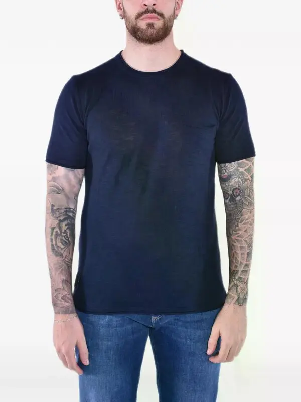 BLAUER. Chest-pocket T-shirt - Blue