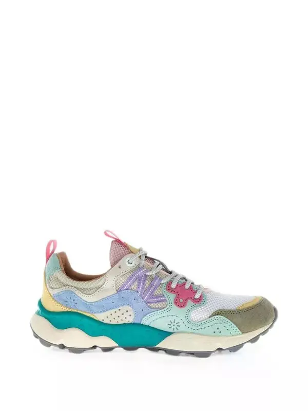 FLOWER MOUNTAIN Yamano 3 Suede-panel Sneakers - White