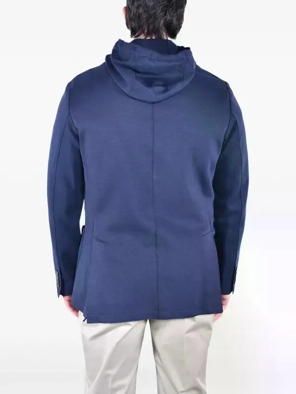 Eleventy Hooded Jersey Jacket