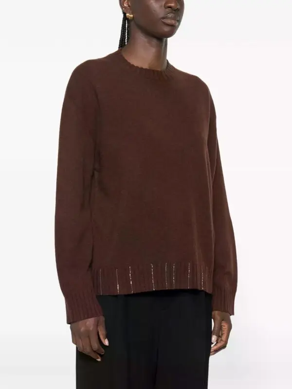 Fabiana Filippi Monili-chain Ribbed-trim Sweater