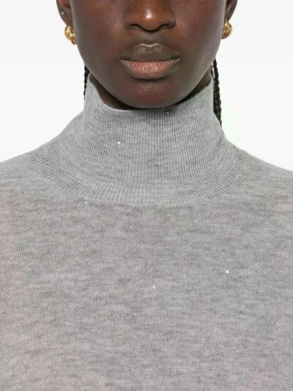 Fabiana Filippi Sequin-embellished High-neck Sweater