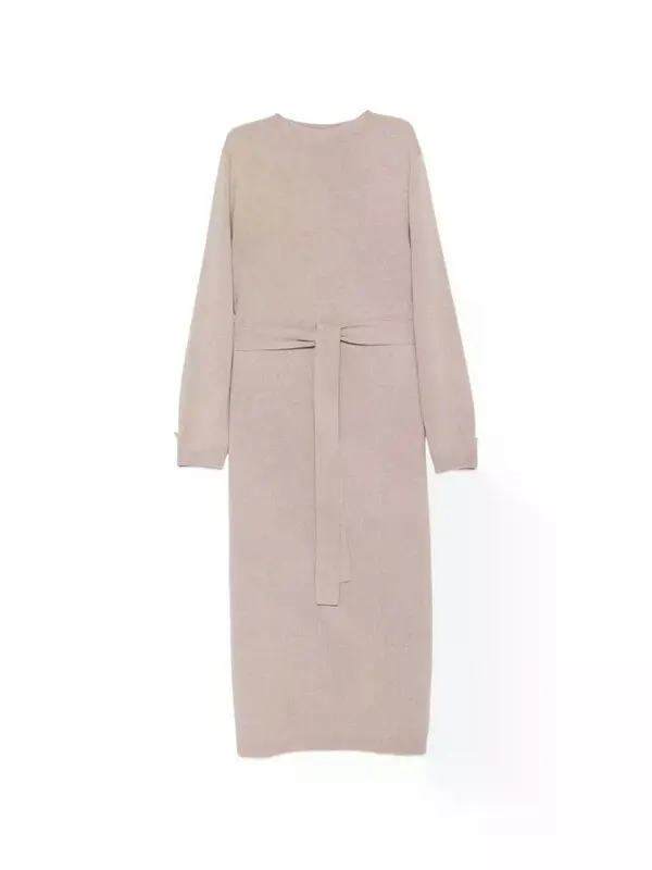 Fabiana Filippi Belted Long-sleeve Midi Dress