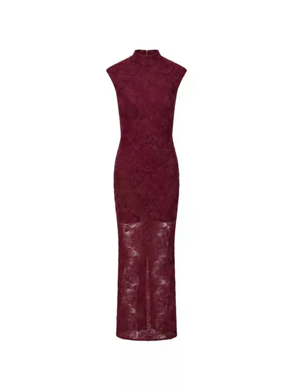 ROTATE BY BIRGER CHRISTENSEN Floral-mesh Maxi Dress - Red