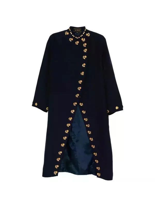 Biyan Single-breasted Coat - Blue