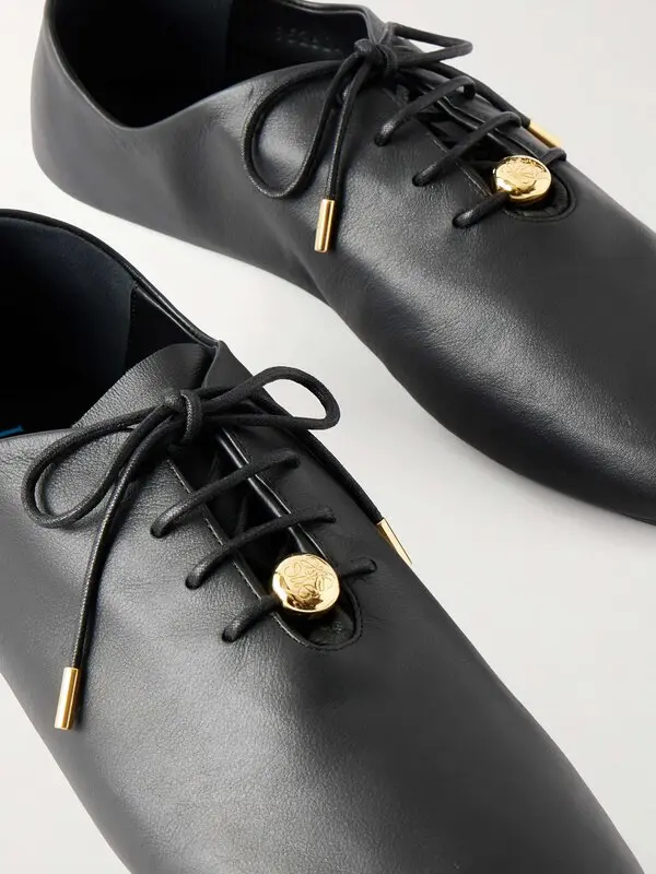 Loewe Pebble Embellished Leather Sneakers