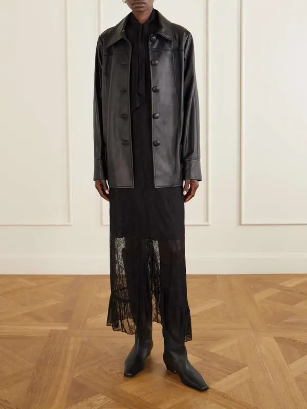 Anna Sui Paneled Leather Jacket
