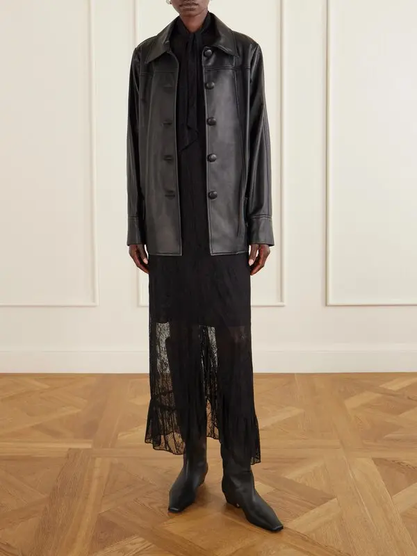 Anna Sui Paneled Leather Jacket