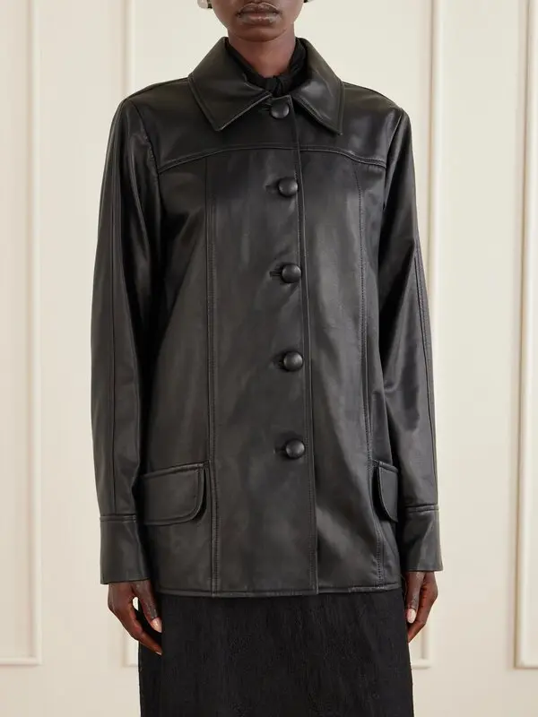 Anna Sui Paneled Leather Jacket