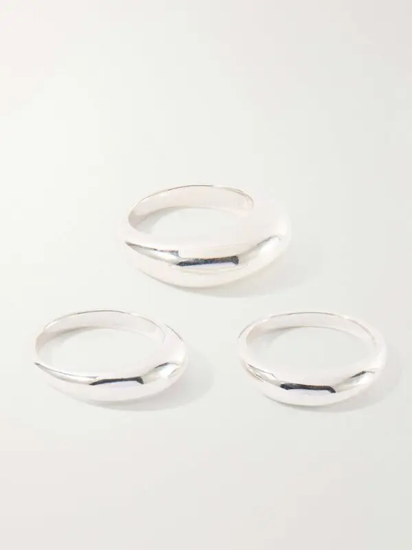 SOPHIE BUHAI Set Of Three Sterling Rings