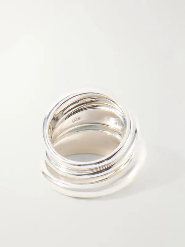 SOPHIE BUHAI Set Of Three Sterling Sculptural Stacked Rings