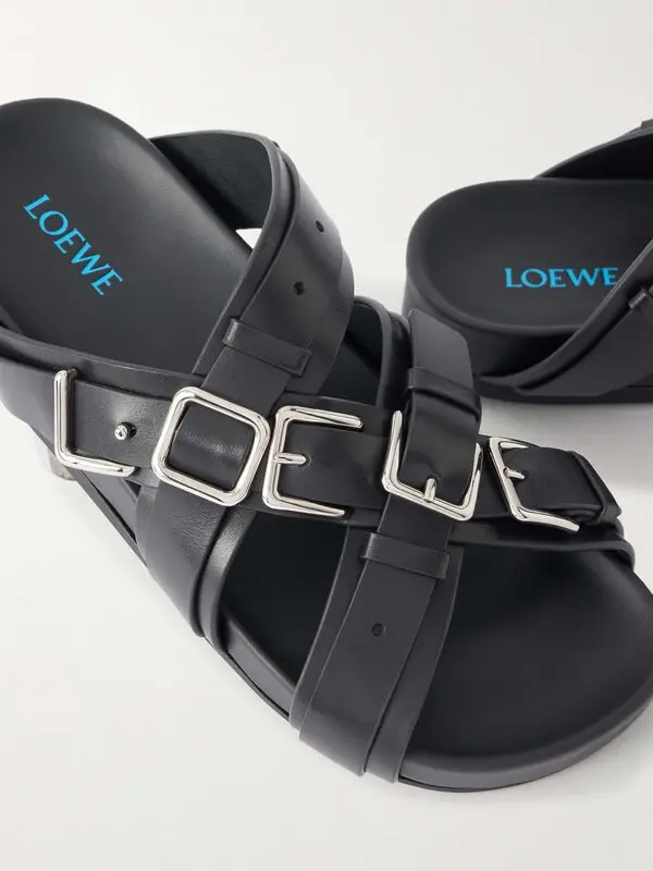 Loewe Type Fussbett Embellished Leather Sandal