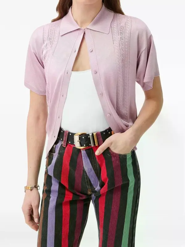 Versace Viscose Knit Polo