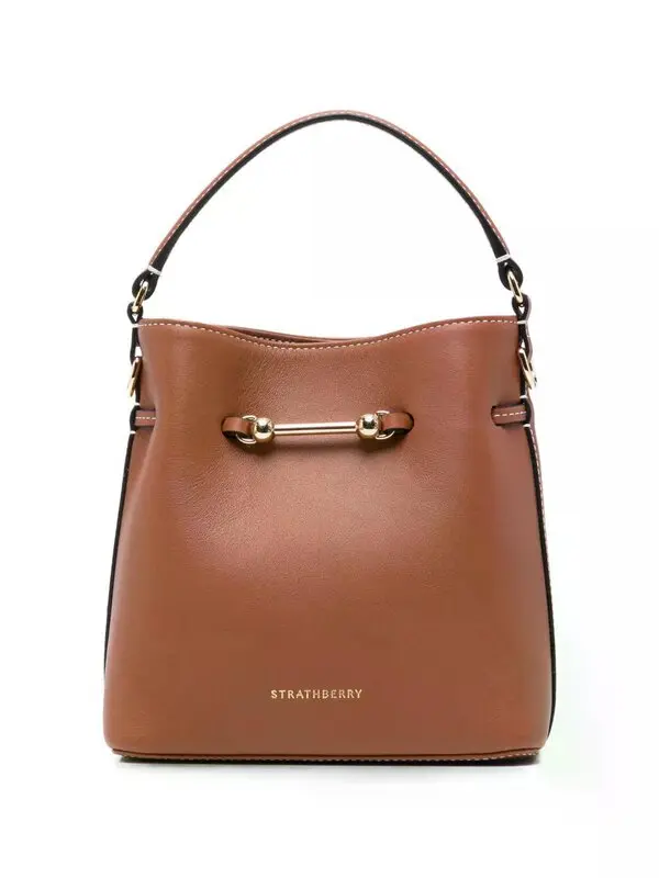 Strathberry Mini Corda Bucket Bag - Brown