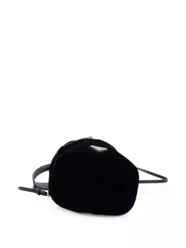 Prada Top Handle Bucket Bag Velvet Mini Satchel
