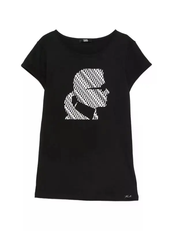 Karl Lagerfeld Profile-print T-shirt - Black