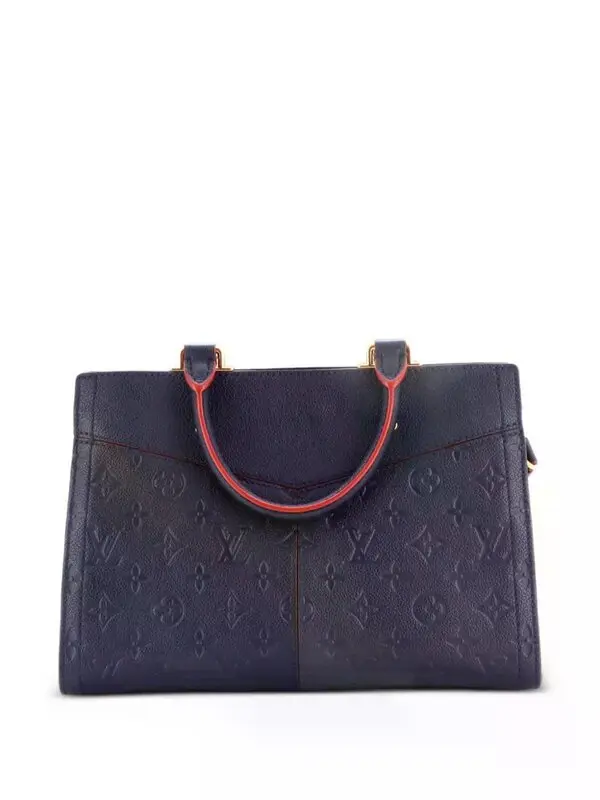 LOUIS VUITTON Sully Monogram Empreinte Leather Pm Tote Bag - Blue