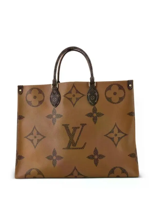 LOUIS VUITTON Onthego Reverse Monogram Giant Gm Tote Bag - Brown