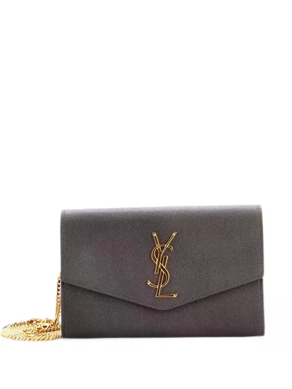 Saint Laurent Uptown Chain Wallet Leather Crossbody Bag