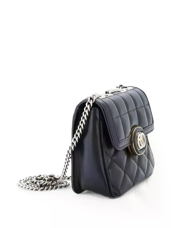 Gucci Deco Chain Flap Bag Mixed Matelasse Leather Mini Crossbody Bag